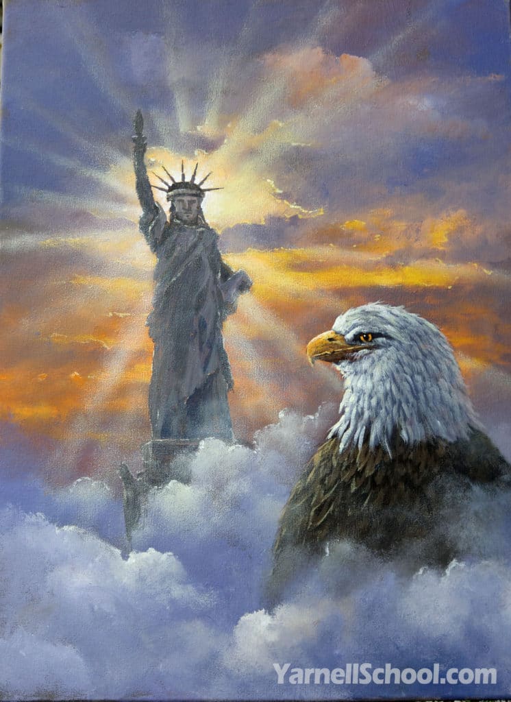 Powerful, Proud, and Free (Statue of Liberty and Eagle) | Yarnell School